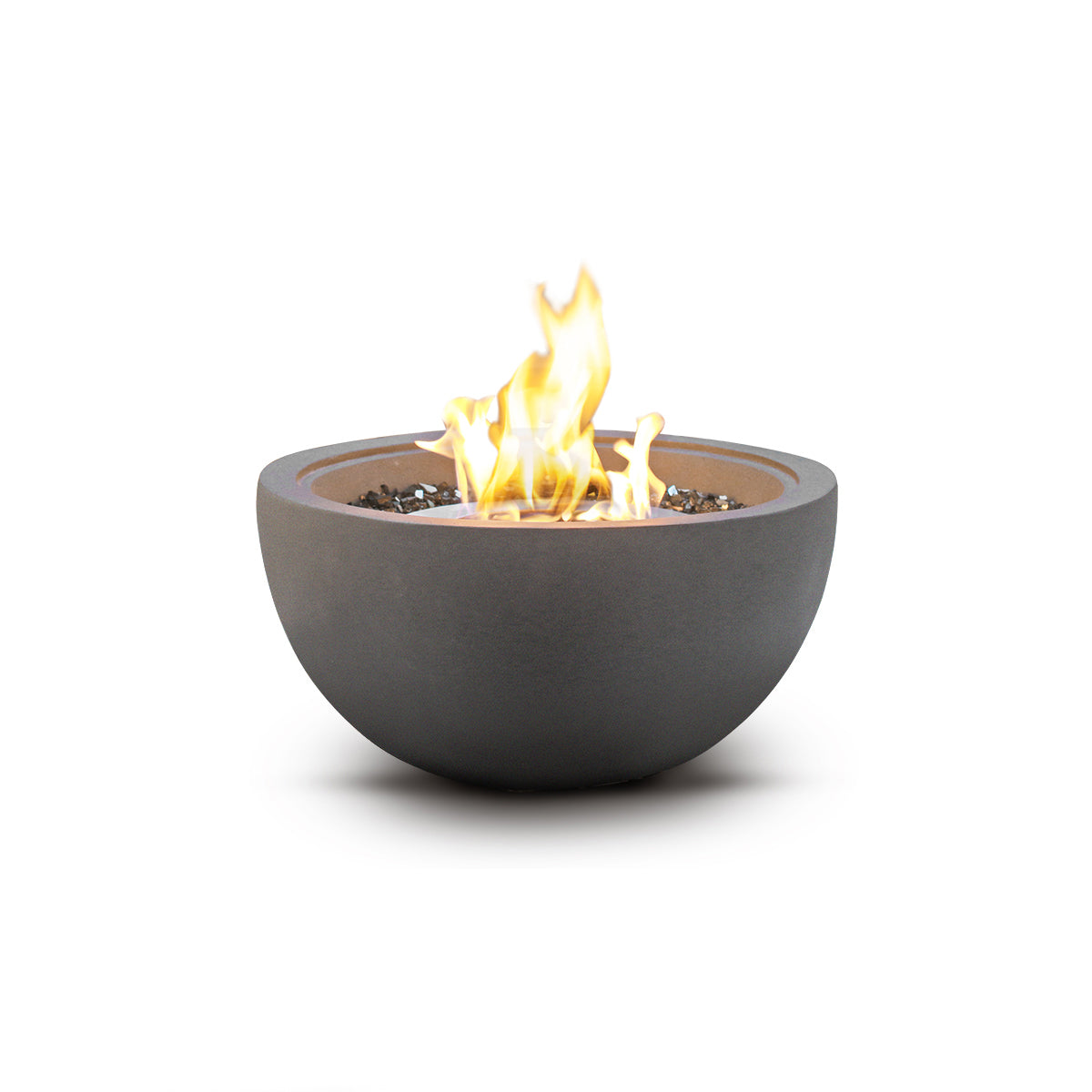 Mini Grey Bioethanol Firepit Outdoor Fireplace - Default Title
